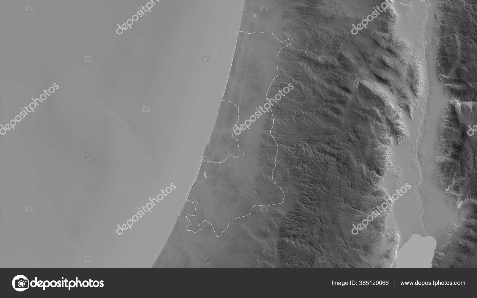 Hamerkaz Okres Izrael Šedá Mapa Jezery Řekami Tvar Rýsoval Jeho — Stock ...