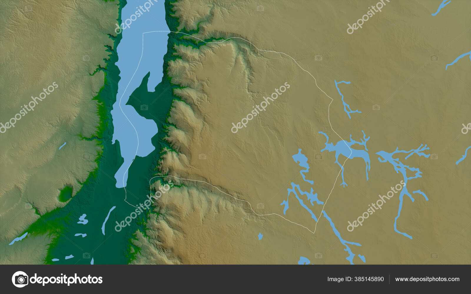 Karak Province Jordan Colored Shader Data Lakes Rivers Shape Outlined ... Karak Province Jordan Colored Shader Data Lakes Rivers Shape Outlined ...