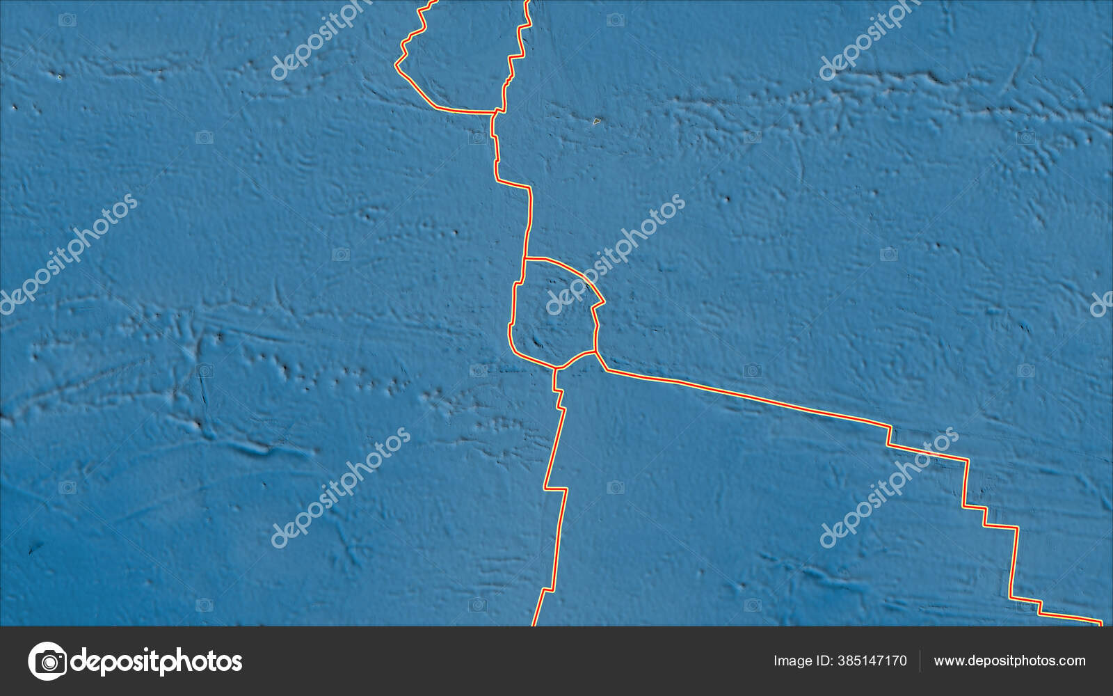 Tectonic Plates Borders Satellite Map Areas Adjacent Juan Fernandez ...
