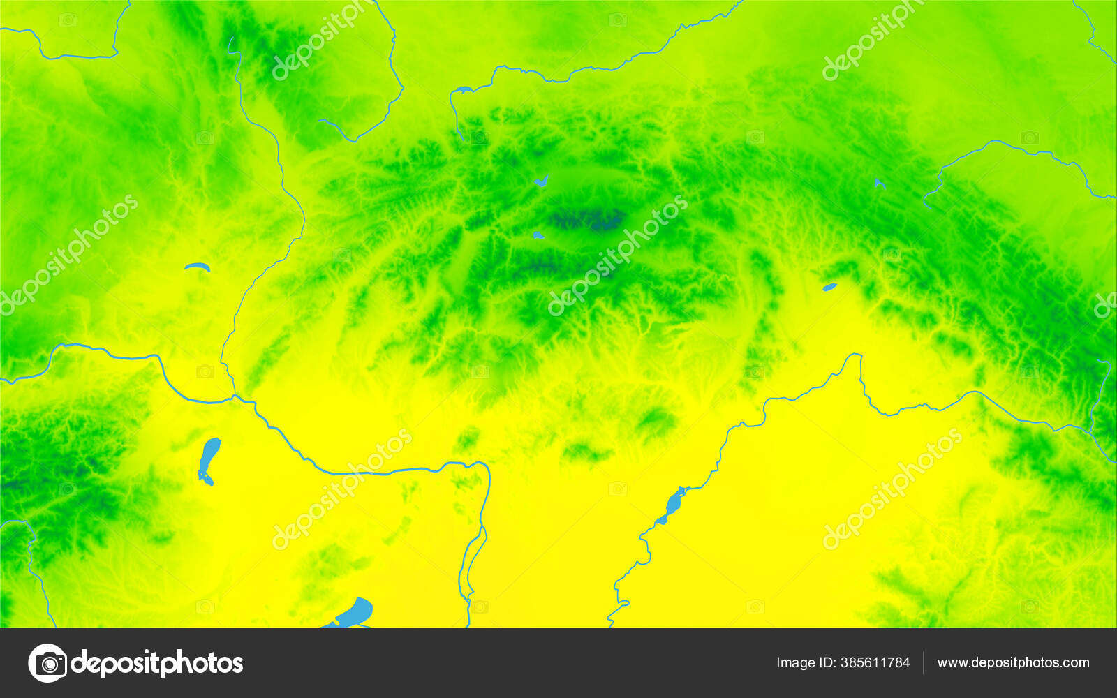 Slovakia Area Annual Temperature Map Stereographic Projection Raw ...