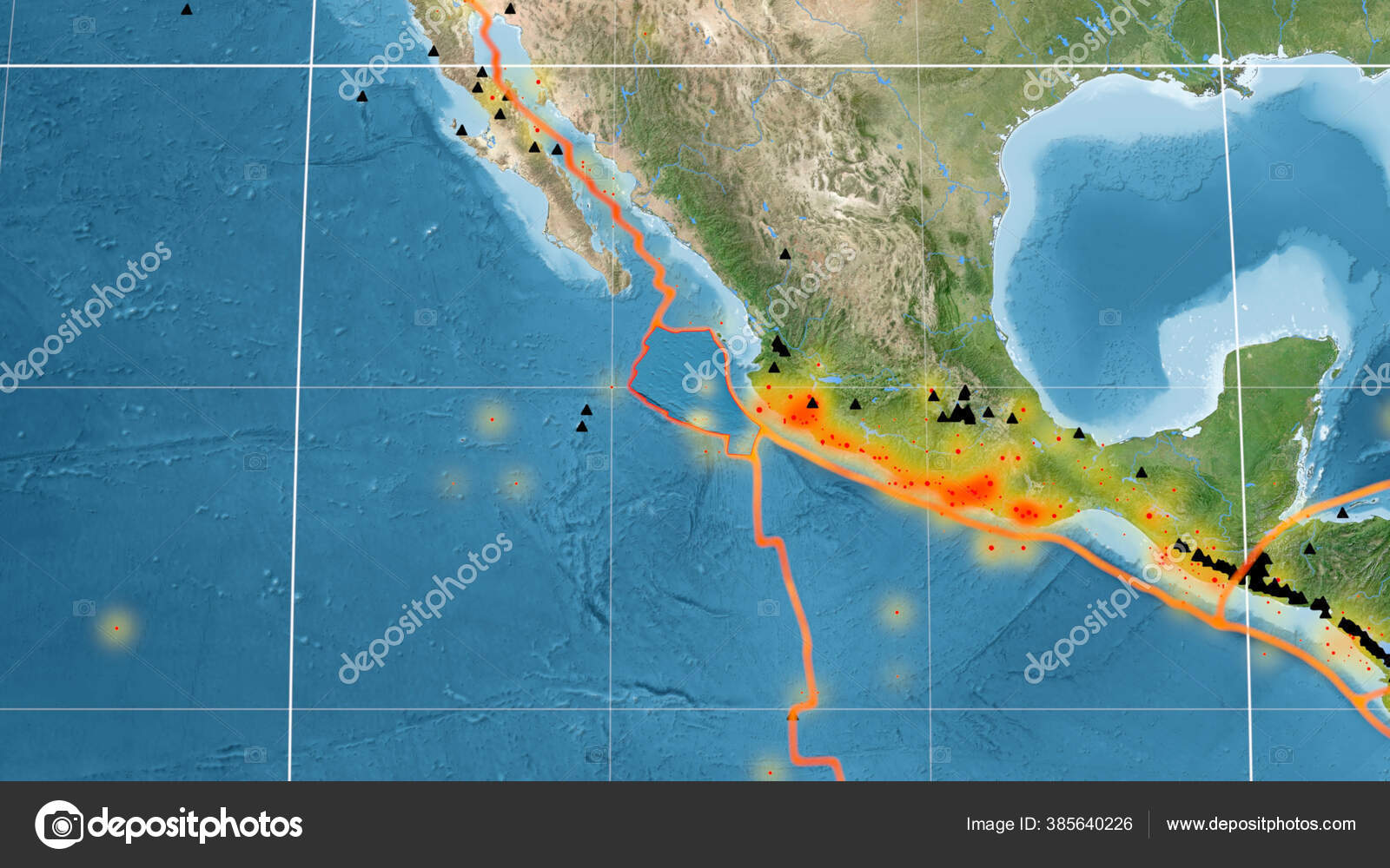 Rivera Tectonic Plate Outlined Global Satellite Imagery Mollweide ...