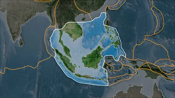 Distribution Known Volcanoes Sunda Tectonic Plate Wiki Style Elevation ...
