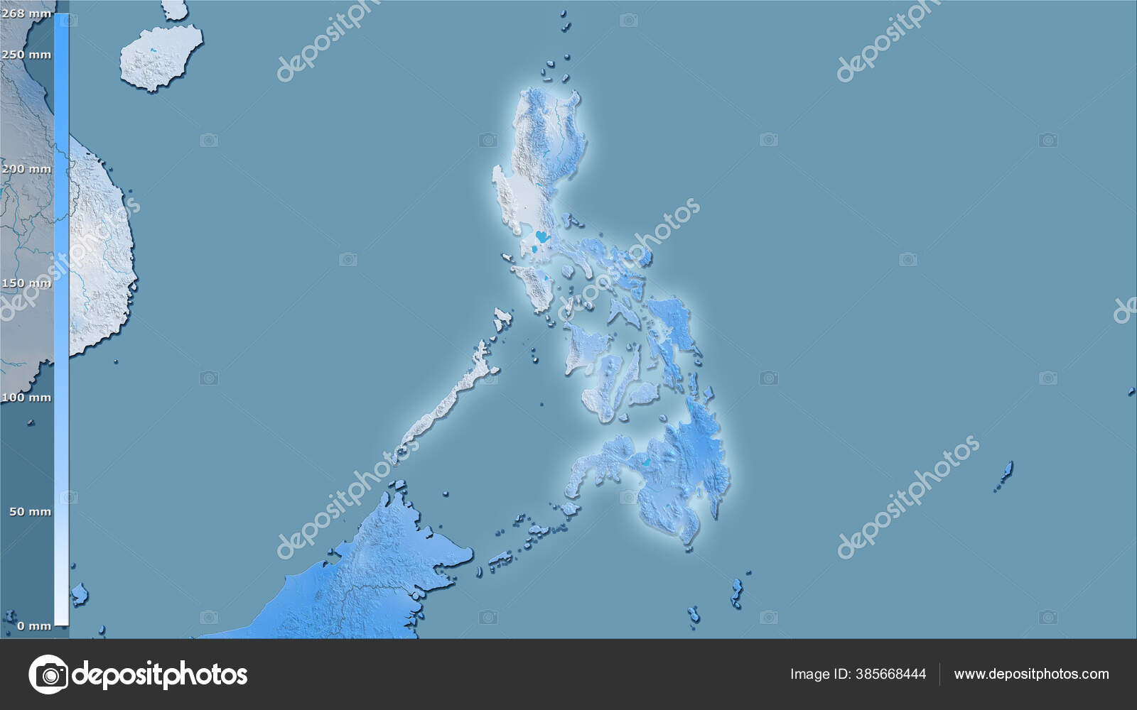 Precipitation Driest Month Philippines Area Stereographic Projection ...