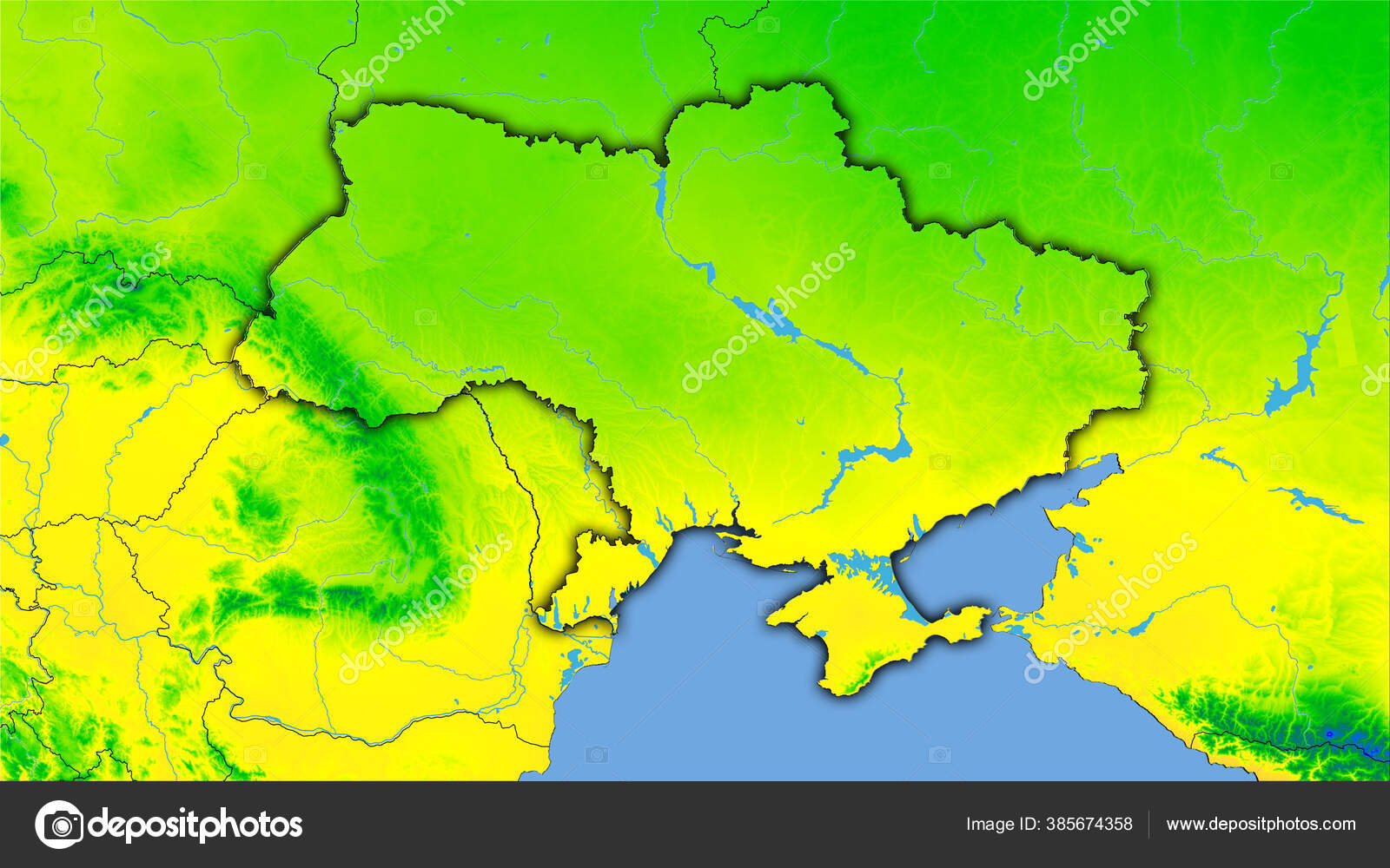 Ukraine Area Annual Temperature Map Stereographic Projection Raw ...