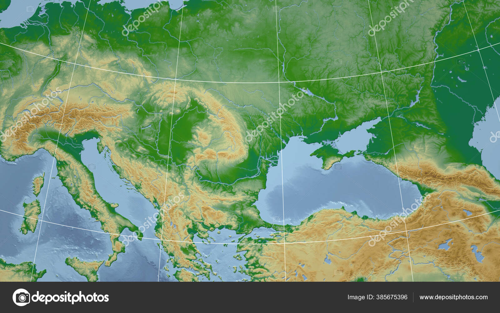 Romanian Physical Map