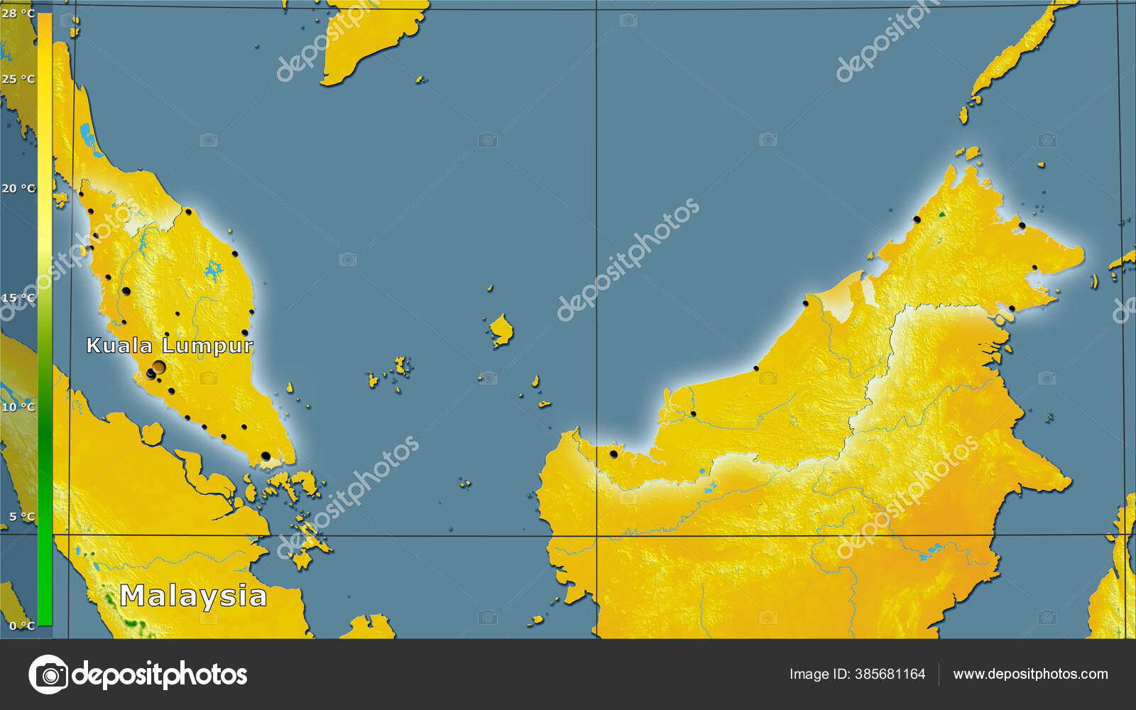 Mean Temperature Coldest Quarter Malaysia Area Stereographic Projection ...