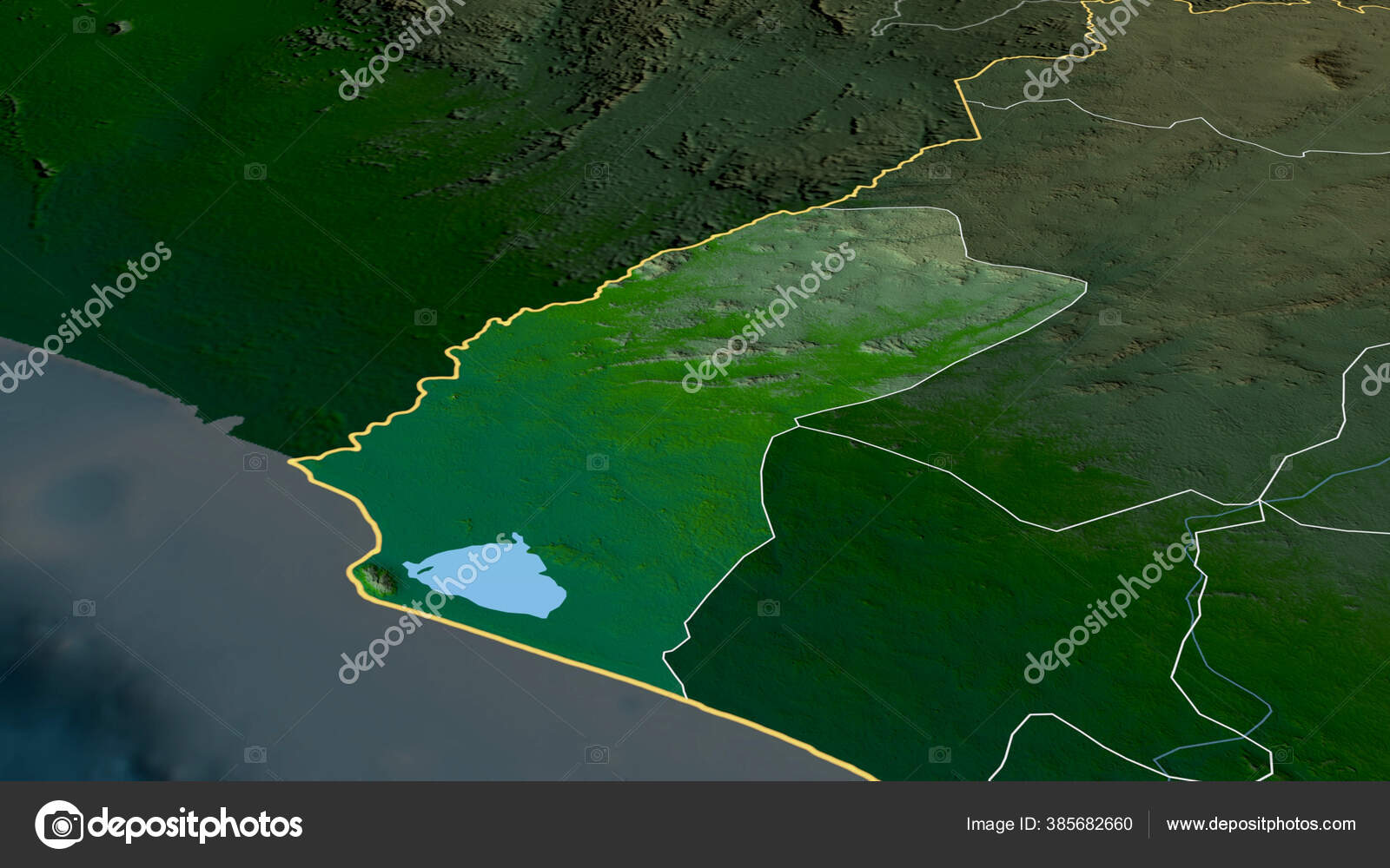 Grand Cape Mount County Liberia Zoomed Highlighted Main Physical ...