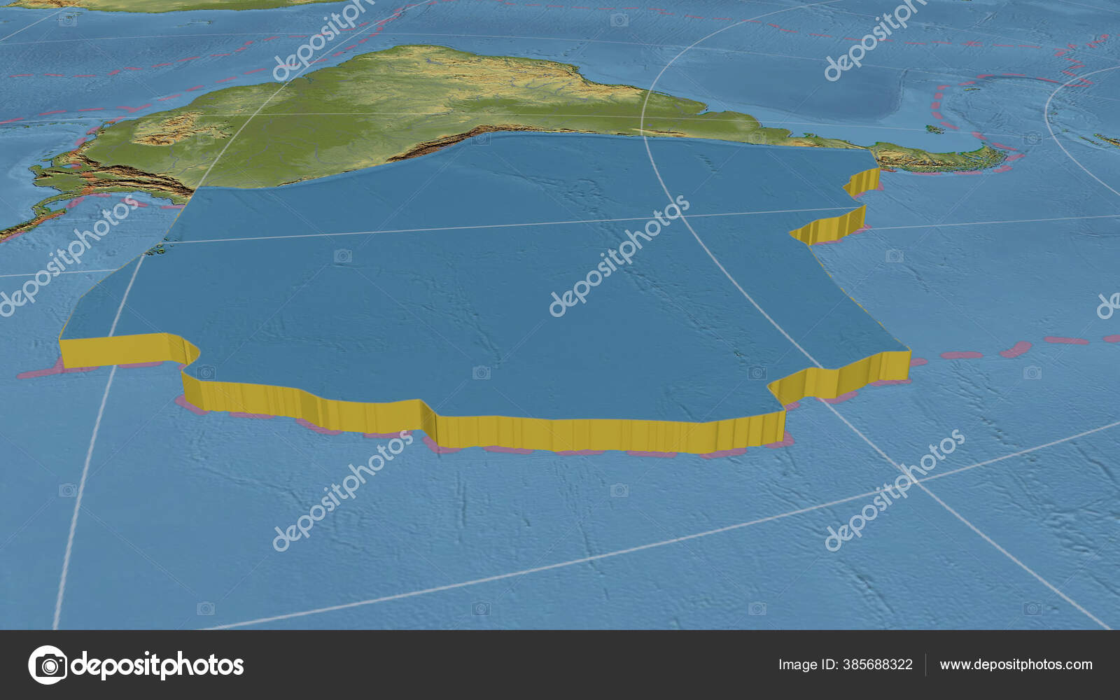 Placa Tectónica Nazca Amplió Extruyó Giró Hacia Lado Oeste Mapa ...