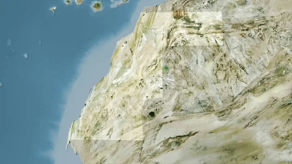 Extended Area Western Sahara Satellite Imagery Rendering Stock Photo by ...