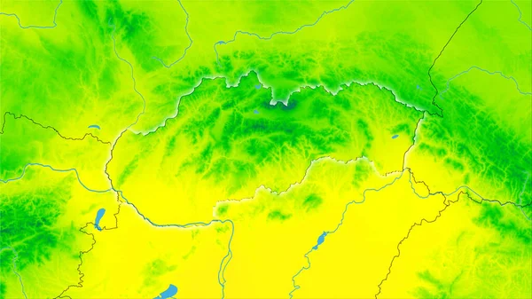 Slovakia Area Annual Temperature Map Stereographic Projection Raw ...