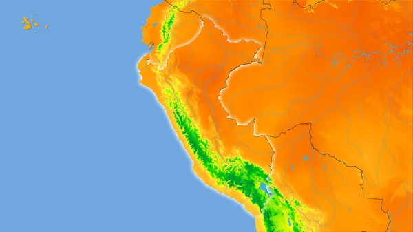 Venezuela Area Annual Temperature Map Stereographic Projection Raw ...