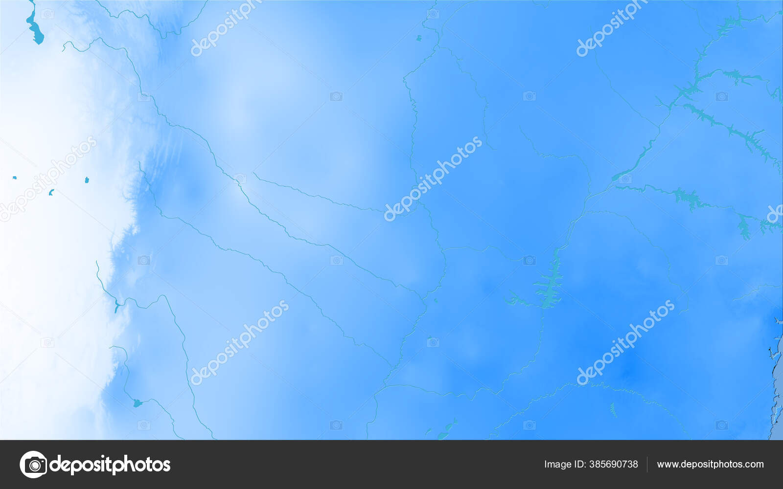 Paraguay Area Annual Precipitation Map Stereographic Projection Raw ...
