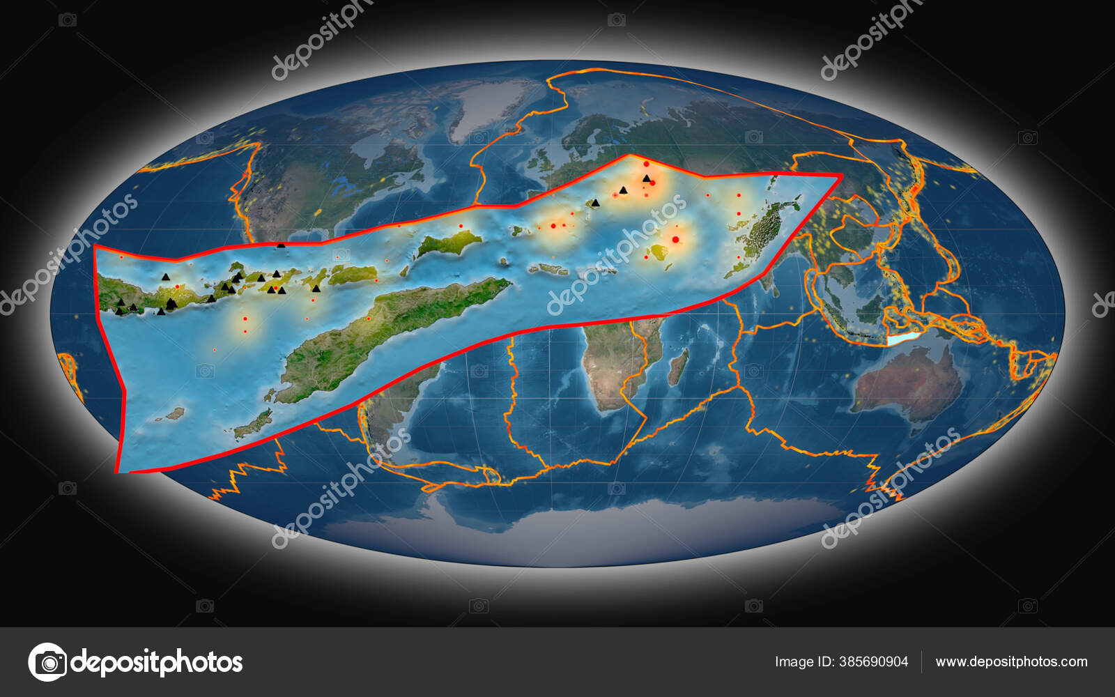 Timor Tectonic Plate Extruded Presented Global Satellite Imagery ...