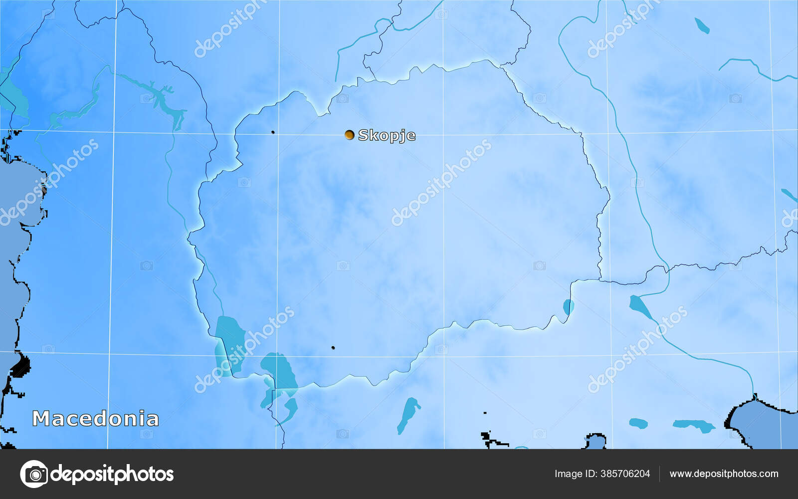Macedonia Area Annual Precipitation Map Stereographic Projection Main ...