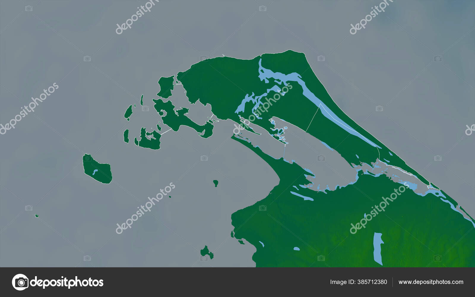 Jaffna District Sri Lanka Colored Shader Data Lakes Rivers Shape ...