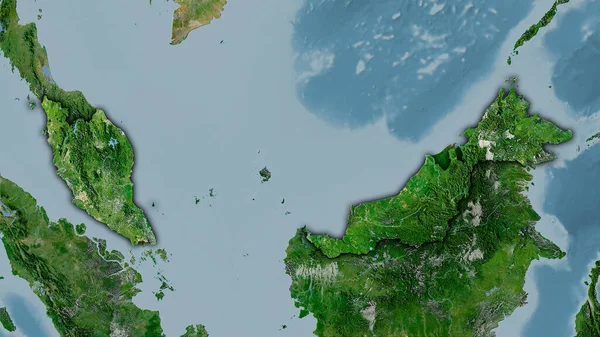 Malaysia area on the satellite C map in the stereographic projection ...