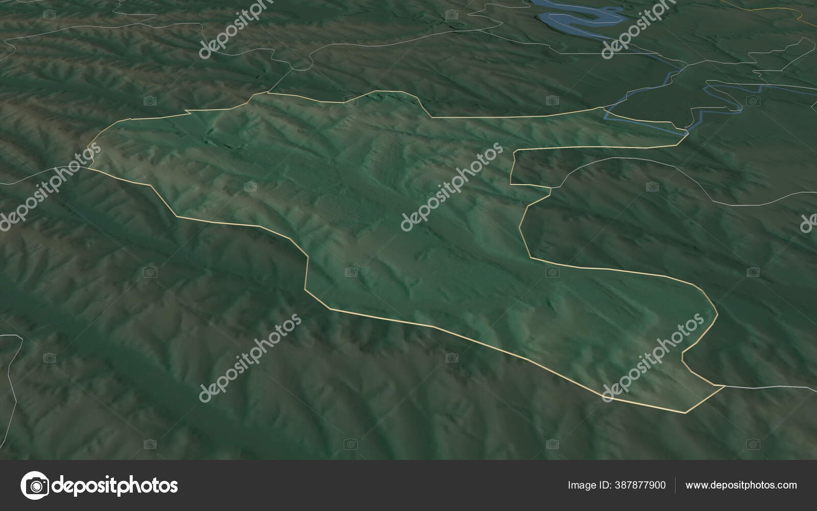Zoom Chisinau City Moldova Outlined Oblique Perspective Topographic ...