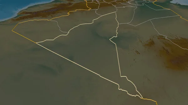 Ampliar en Adrar (provincia de Argelia) esbozado. Perspectiva oblicua ...