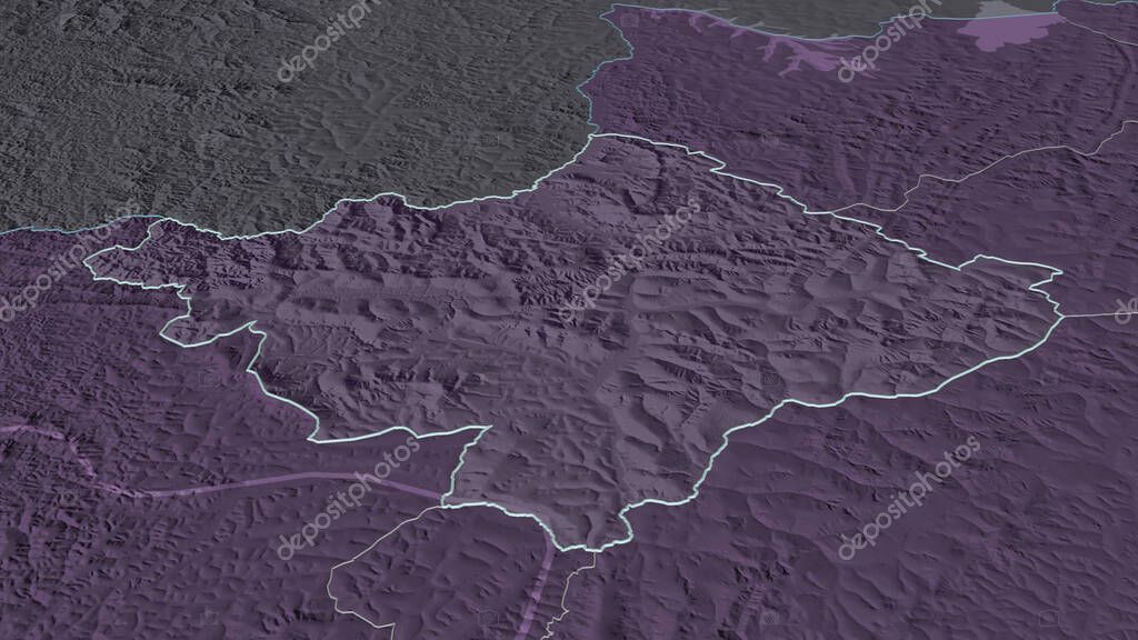 Ampliar en Ngozi (provincia de Burundi) esbozado. Perspectiva oblicua ...