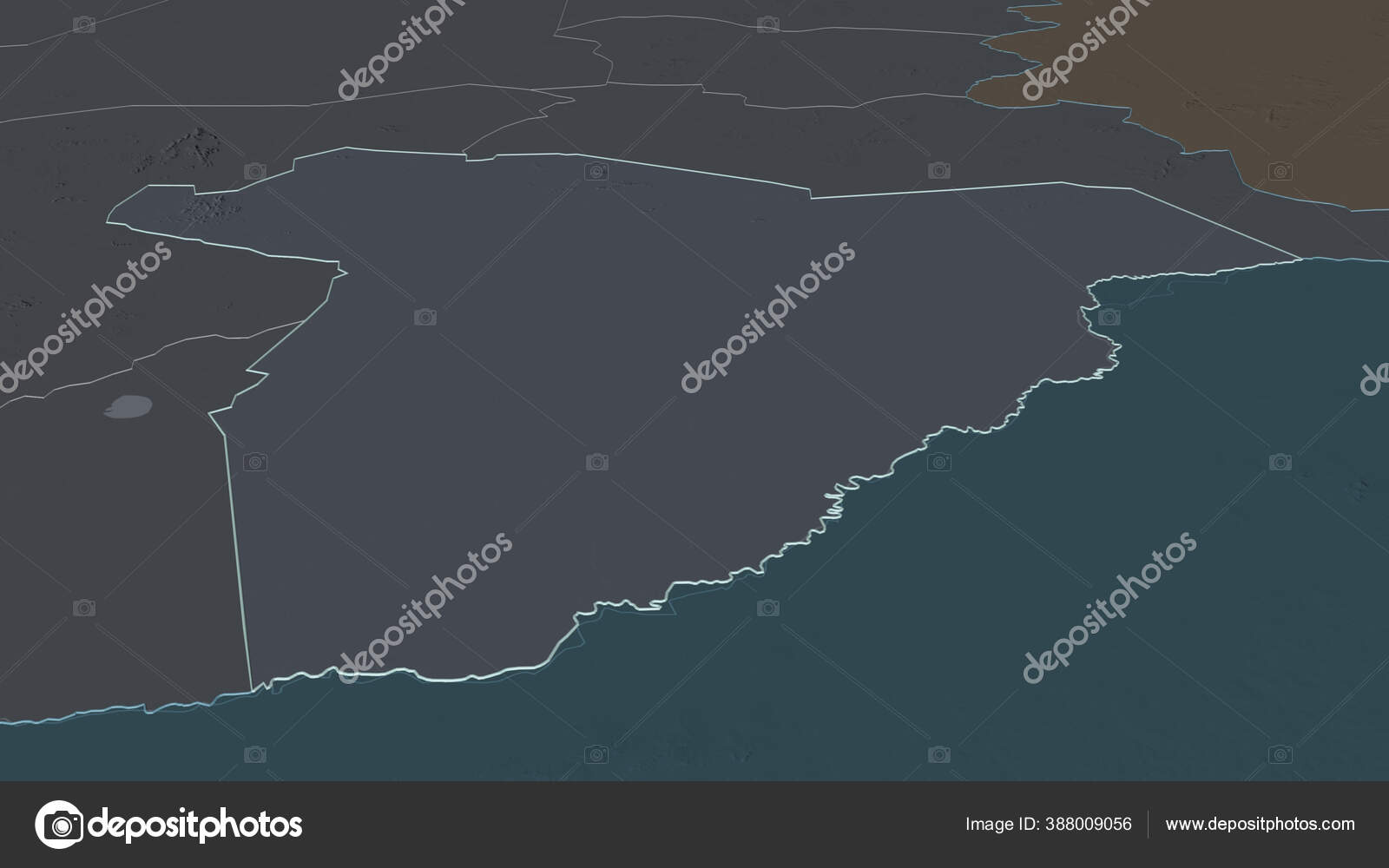 Zoom Salamat Region Chad Outlined Oblique Perspective Colored Bumped ...