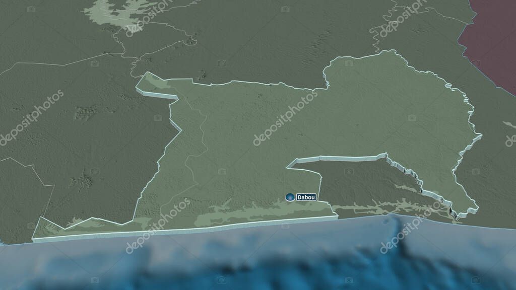 Ampliar en Lagunes (distrito de Costa de Marfil) extruido. Perspectiva ...