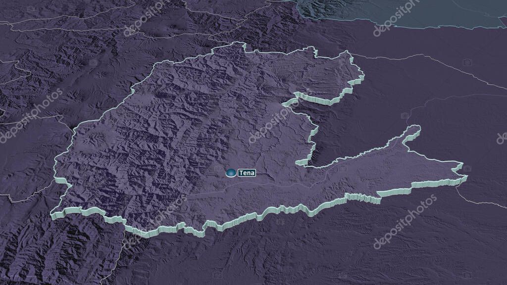 Ampliar en Napo (provincia de Ecuador) extruido. Perspectiva oblicua ...