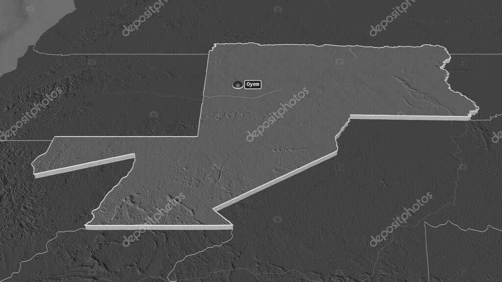 Ampliar en Wouleu-Ntem (provincia de Gabón) extruido. Perspectiva ...
