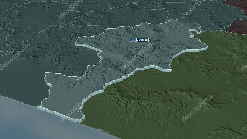 Ampliar en Jutiapa (departamento de Guatemala) extruido. Perspectiva ...