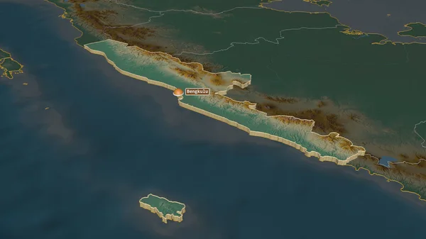Ampliar en Bengkulu (provincia de Indonesia) extruido. Perspectiva oblicua. Mapa topogr fico en ...