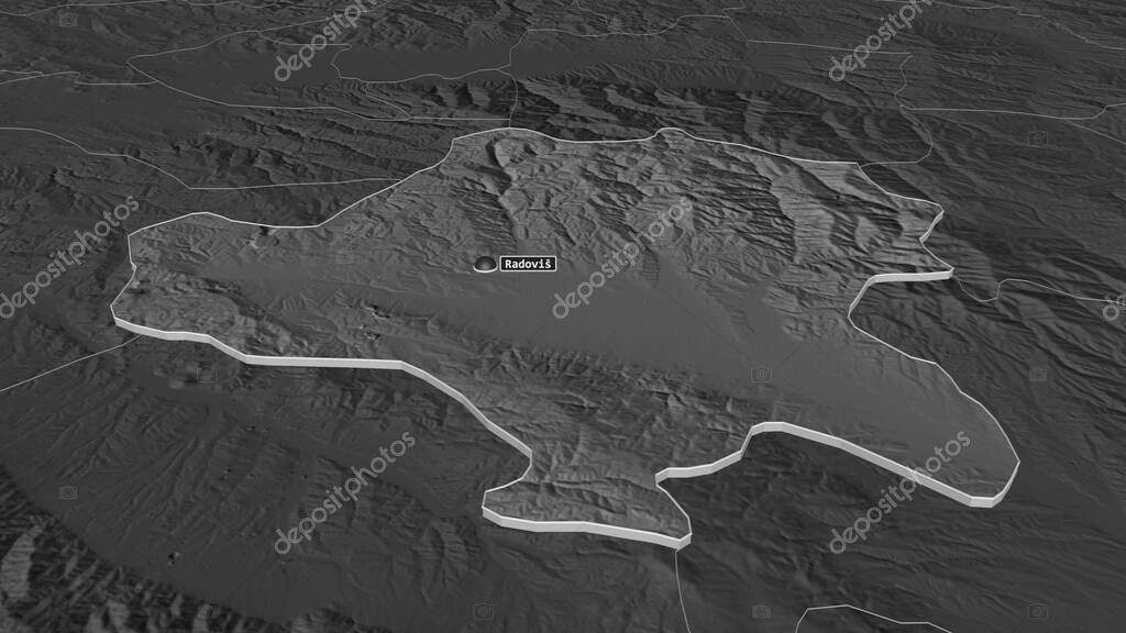 Ampliar en Radovis (municipio de Macedonia) extruido. Perspectiva ...