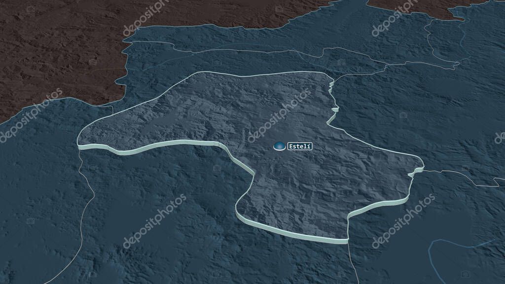 Ampliar en Esteli (departamento de Nicaragua) extruido. Perspectiva ...