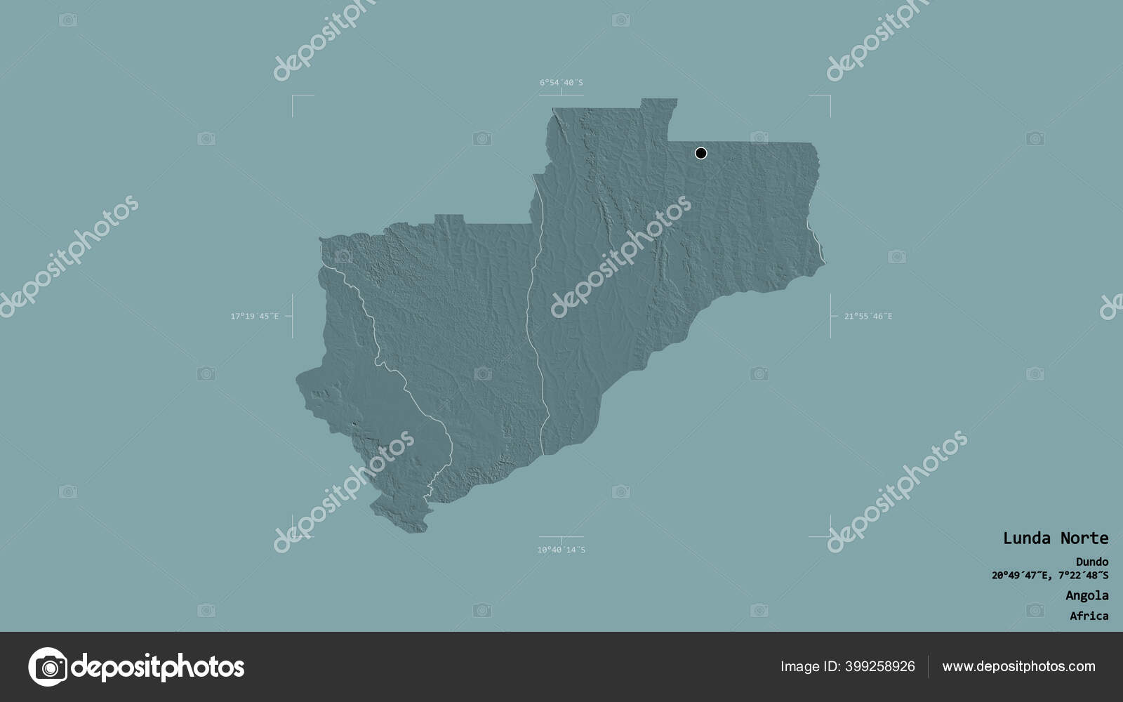 Area Lunda Norte Province Angola Isolated Solid Background ...