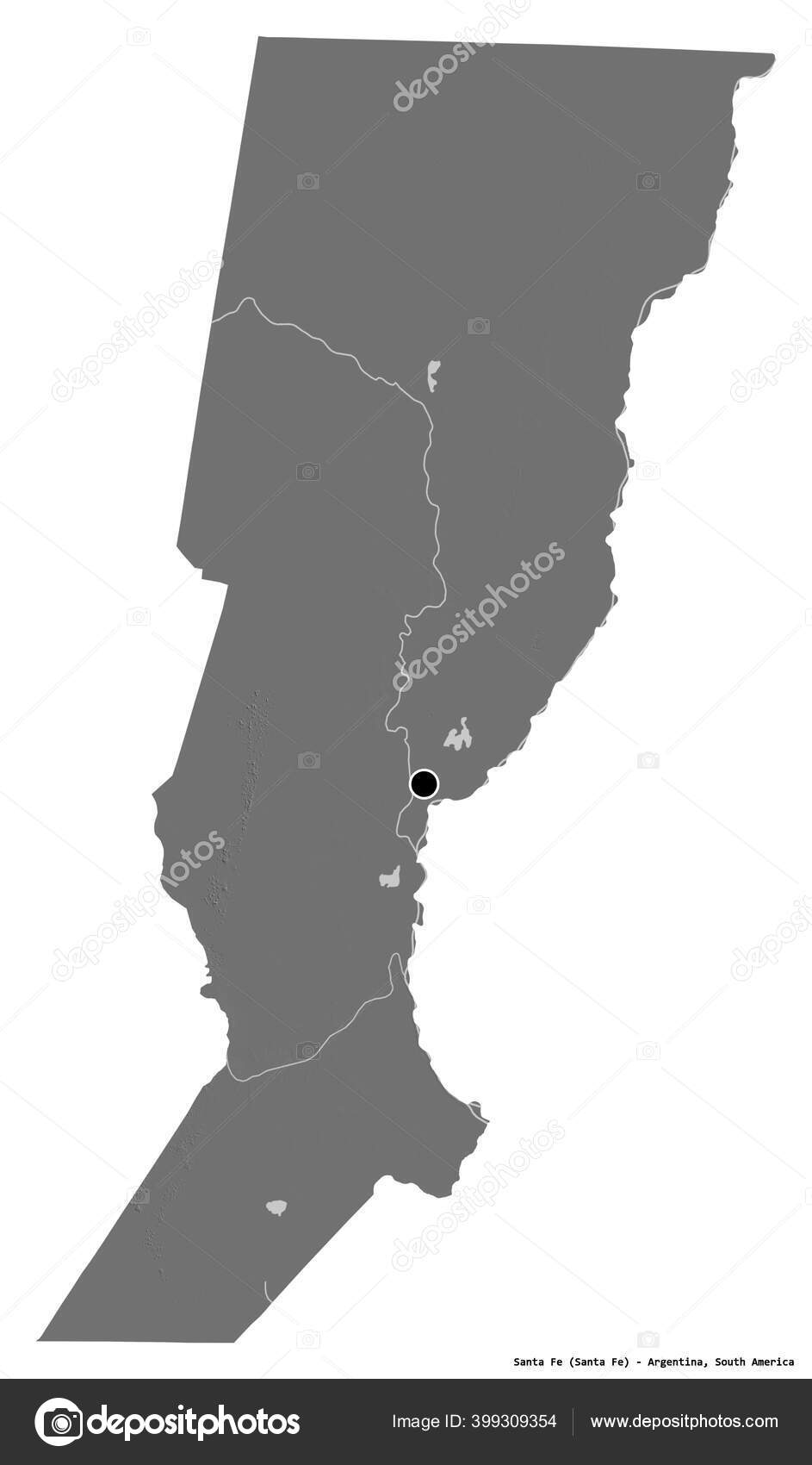 Forma Santa Provincia Argentina Con Capital Aislada Sobre Fondo Blanco ...