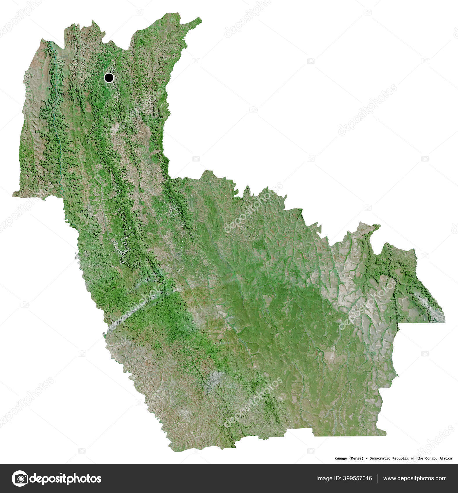 Shape Kwango Province Democratic Republic Congo Its Capital Isolated ...