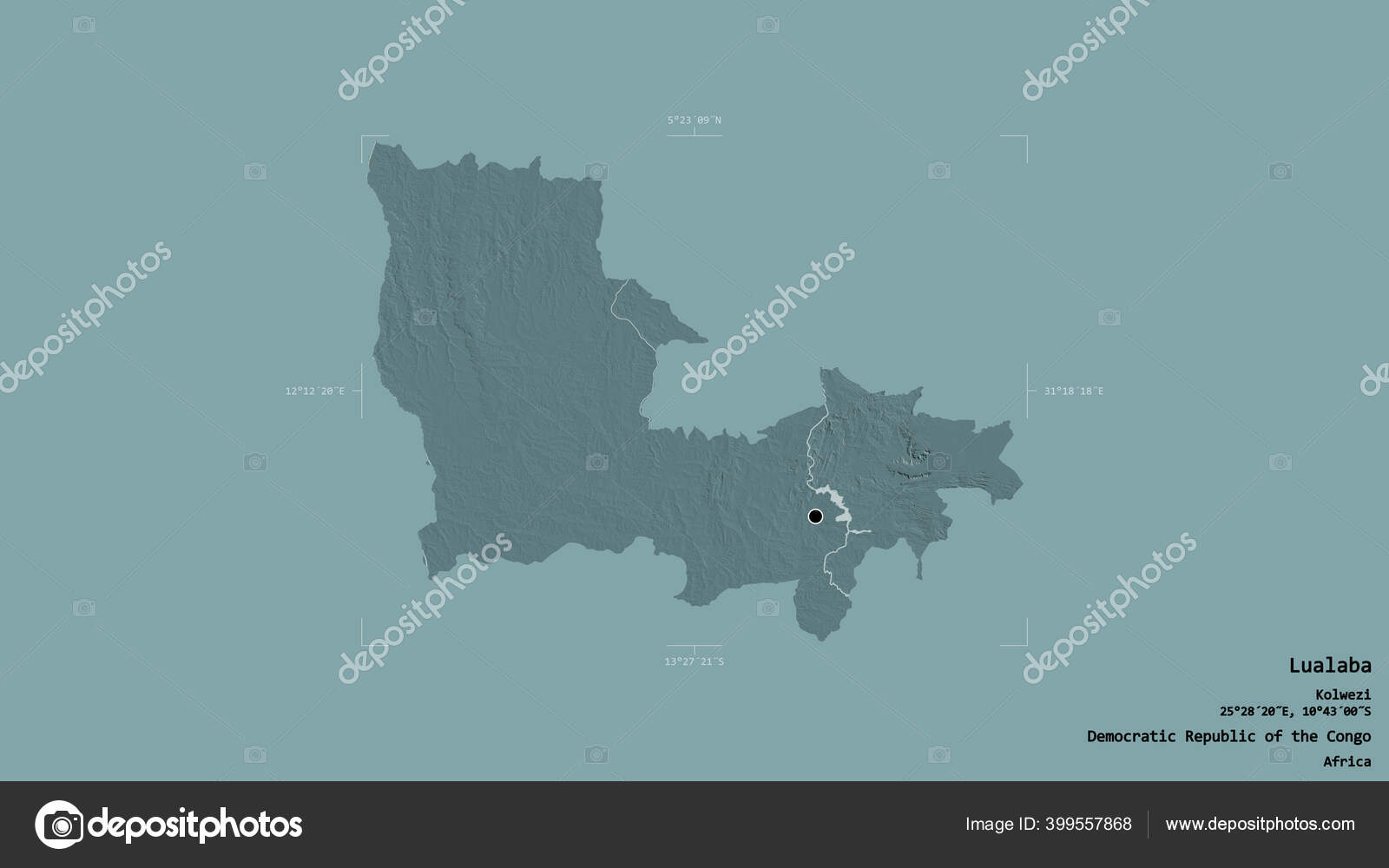 Area Lualaba Province Democratic Republic Congo Isolated Solid ...