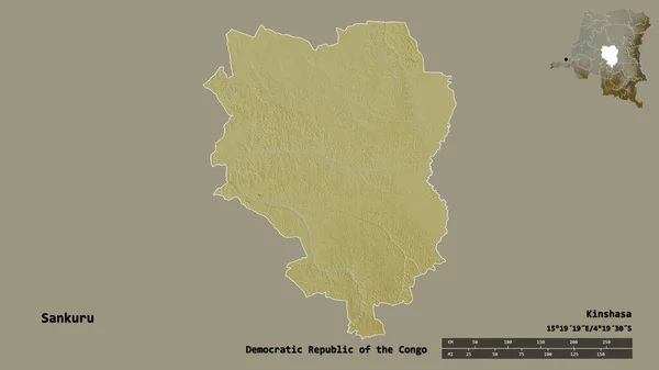 Forma de Sankuru, provincia de la República Democrática del Congo, con ...
