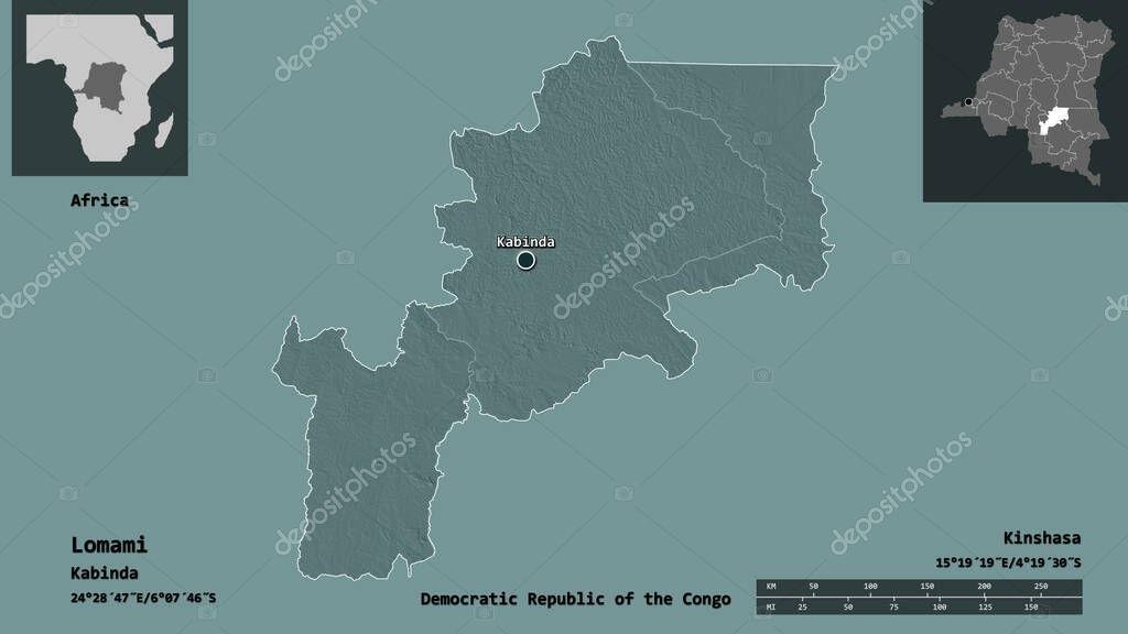 Forma de Lomami, provincia de la República Democrática del Congo, y su ...