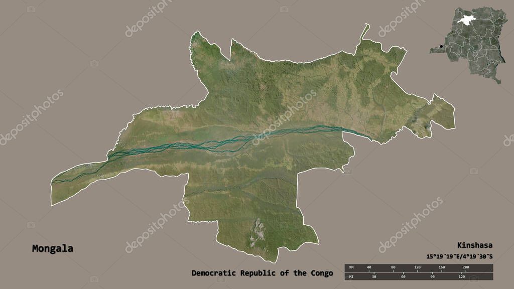 Forma de Mongala, provincia de la República Democrática del Congo, con ...