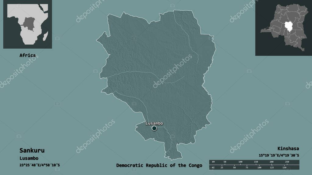 Forma de Sankuru, provincia de la República Democrática del Congo, y su ...