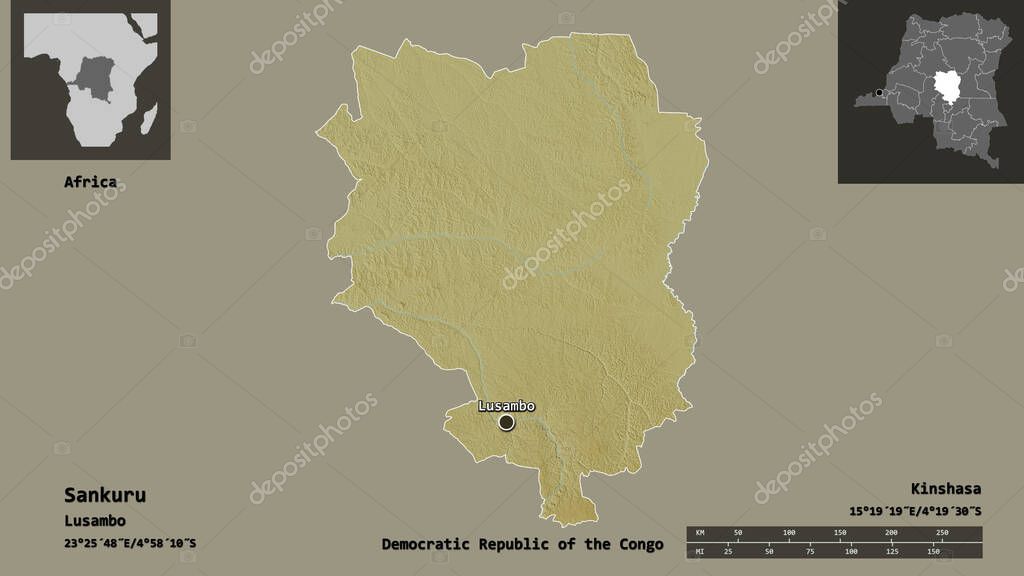 Forma de Sankuru, provincia de la República Democrática del Congo, y su ...