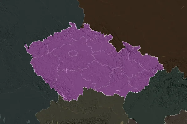 Shape of Czech Republic separated by the desaturation of neighboring ...