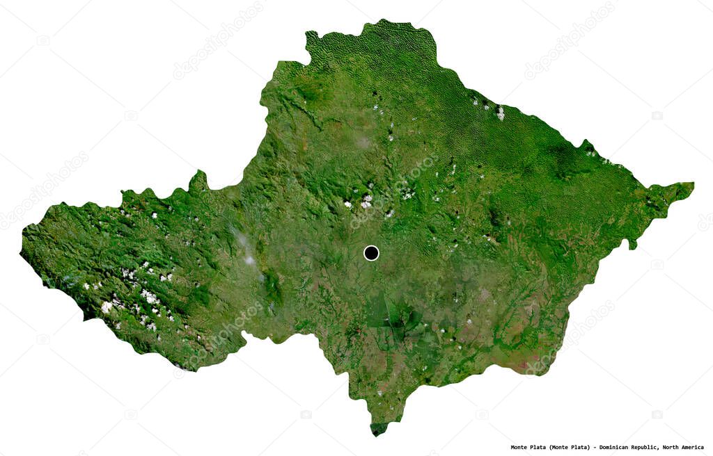 Forma de Monte Plata, provincia de República Dominicana, con su capital ...