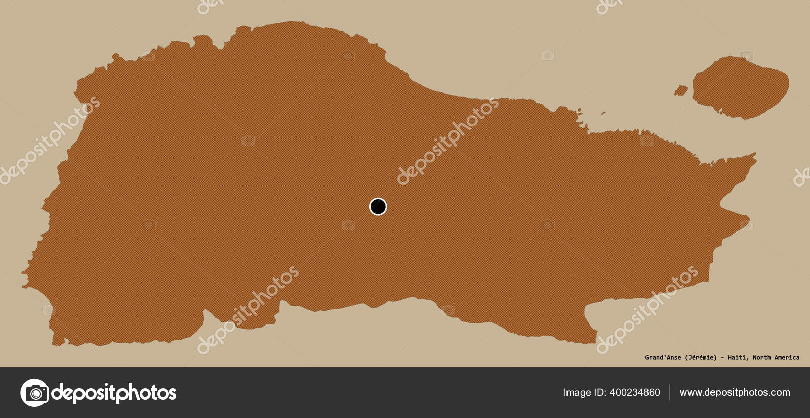 Shape Grand'anse Department Haiti Its Capital Isolated Solid Color ...