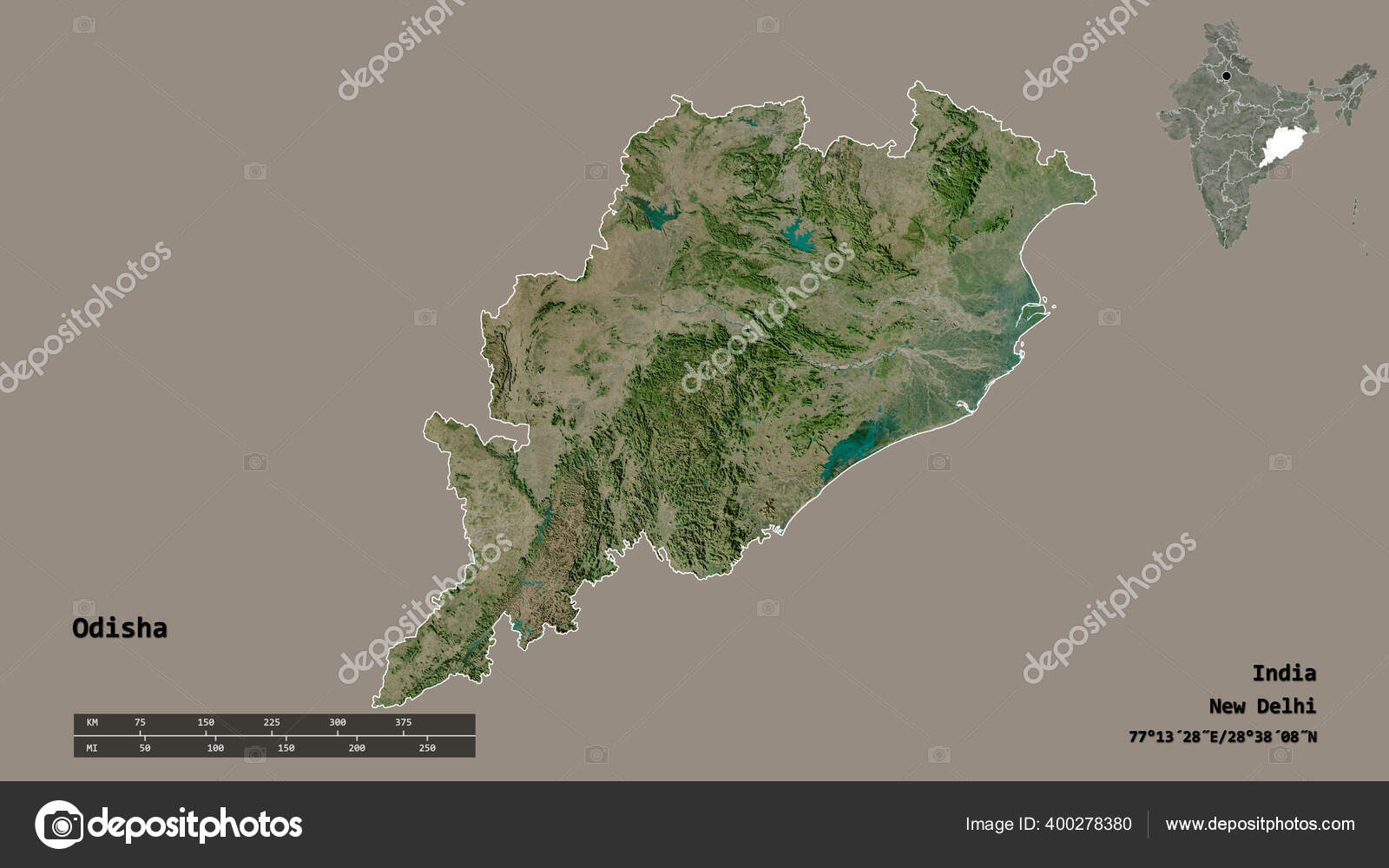 Odisha Geographical Map