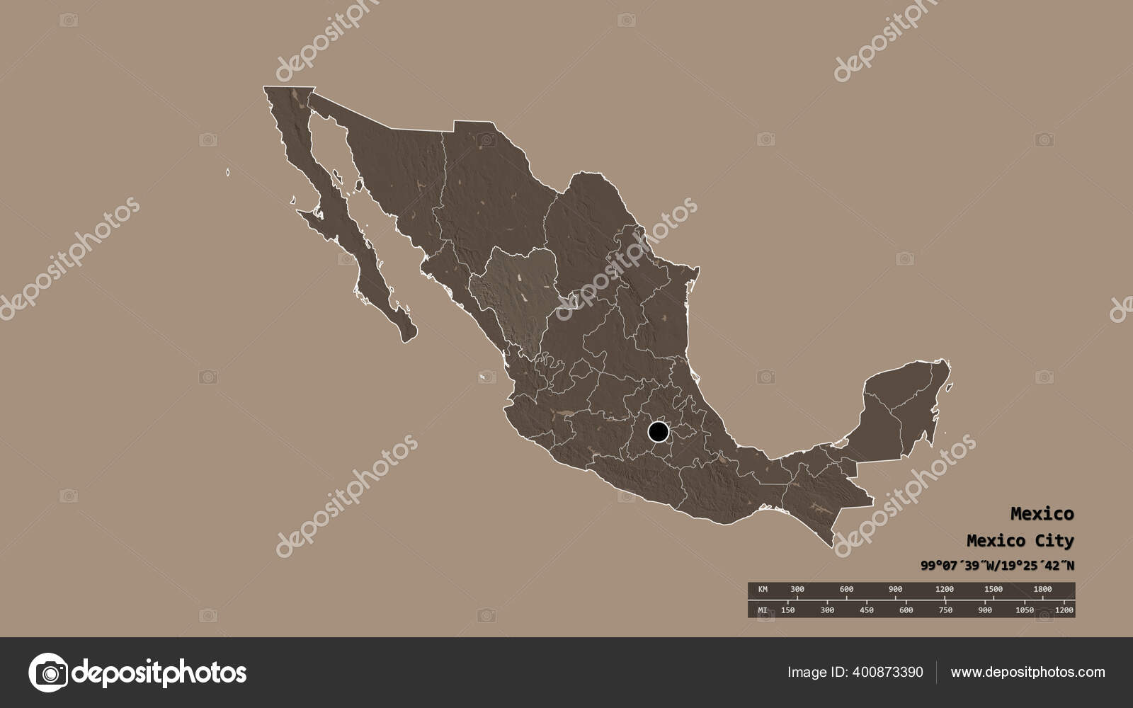 Mexico Landscape Map