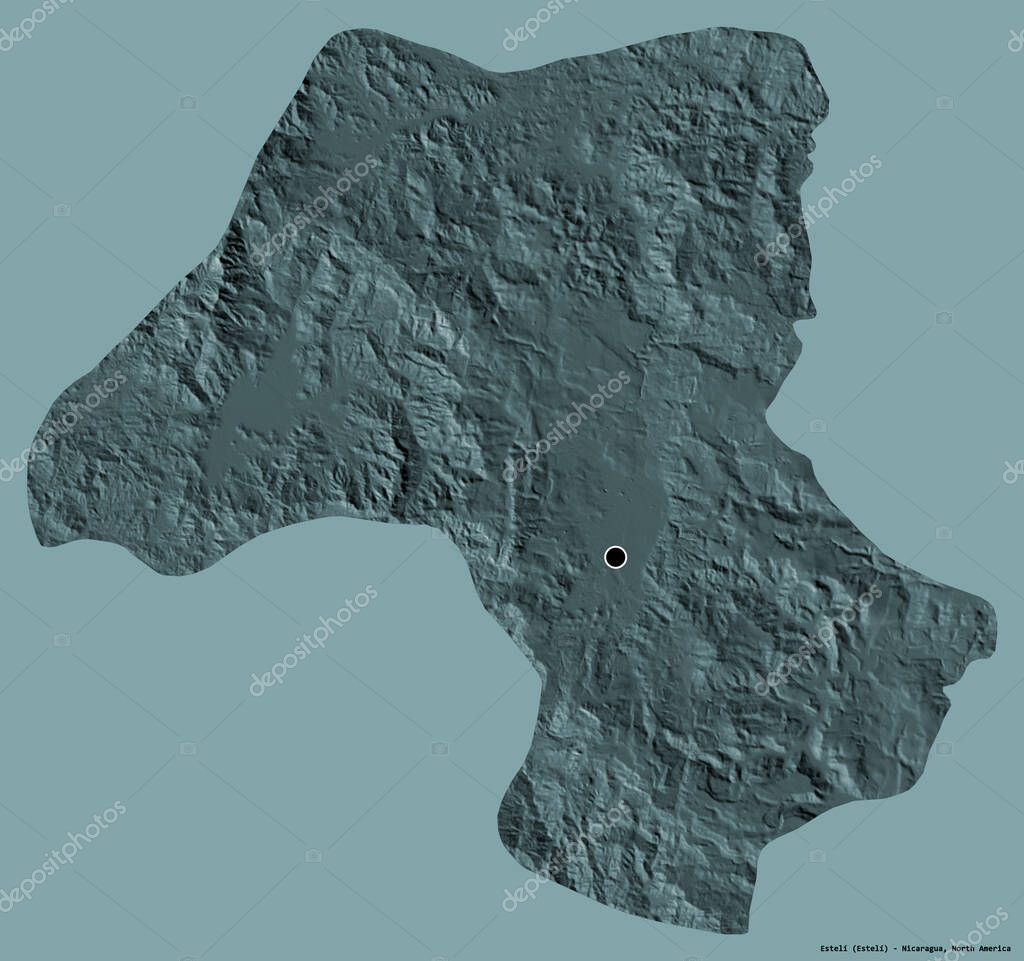 Forma de Esteli, departamento de Nicaragua, con su capital aislado ...