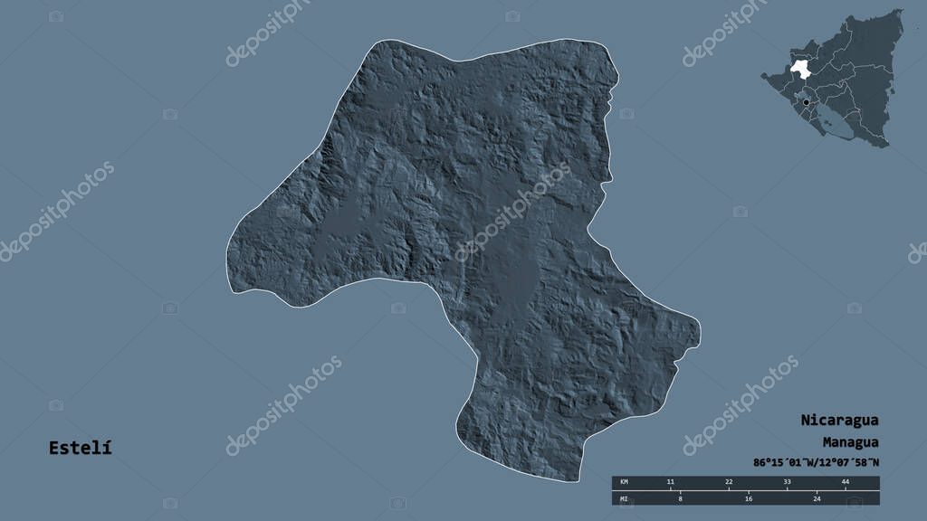 Forma de Esteli, departamento de Nicaragua, con su capital aislado ...