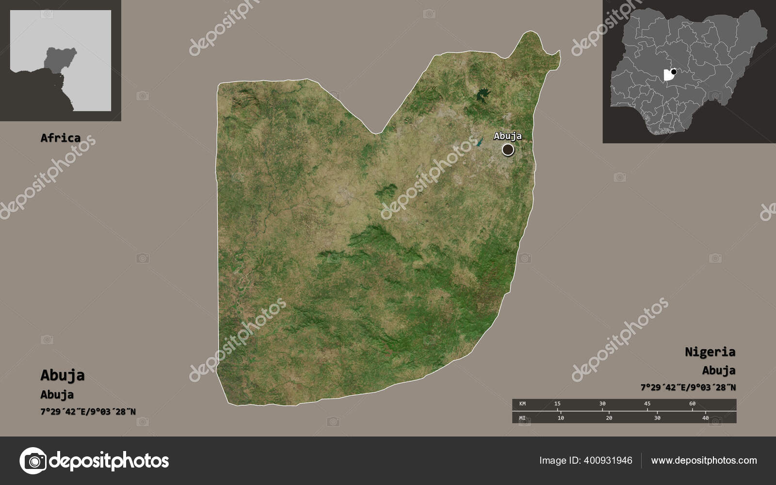 Shape Abuja Federal Capital Territory Nigeria Its Capital Distance ...
