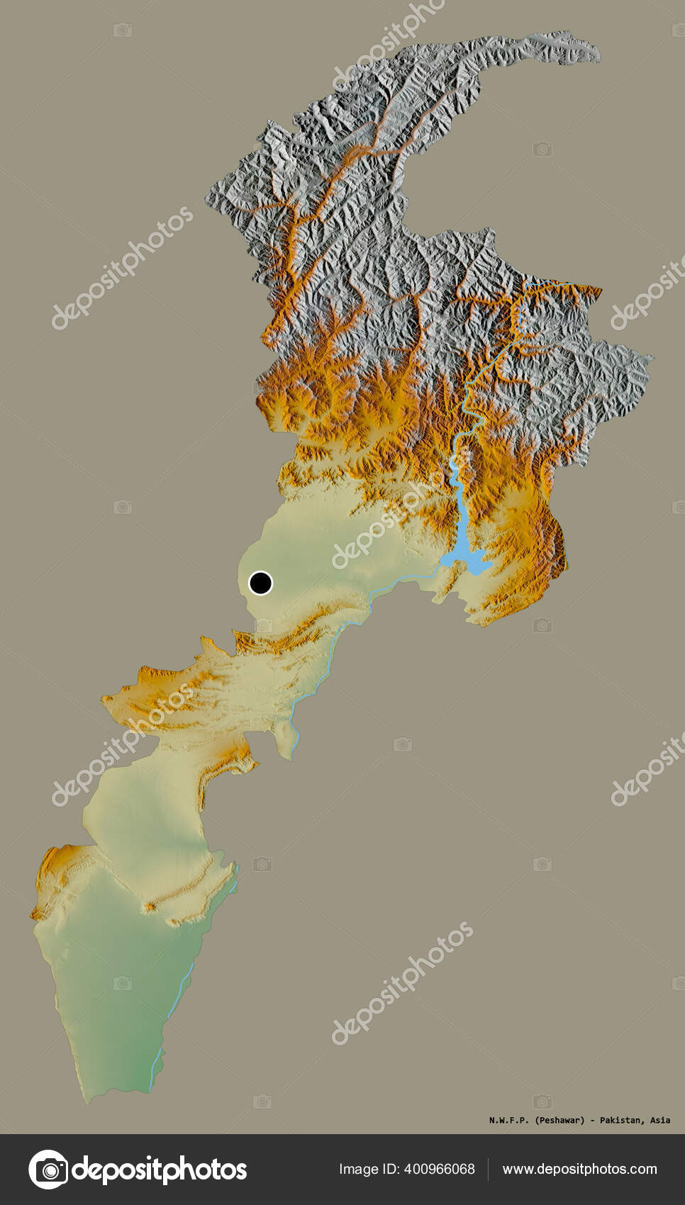 Khyber Pass Physical Map