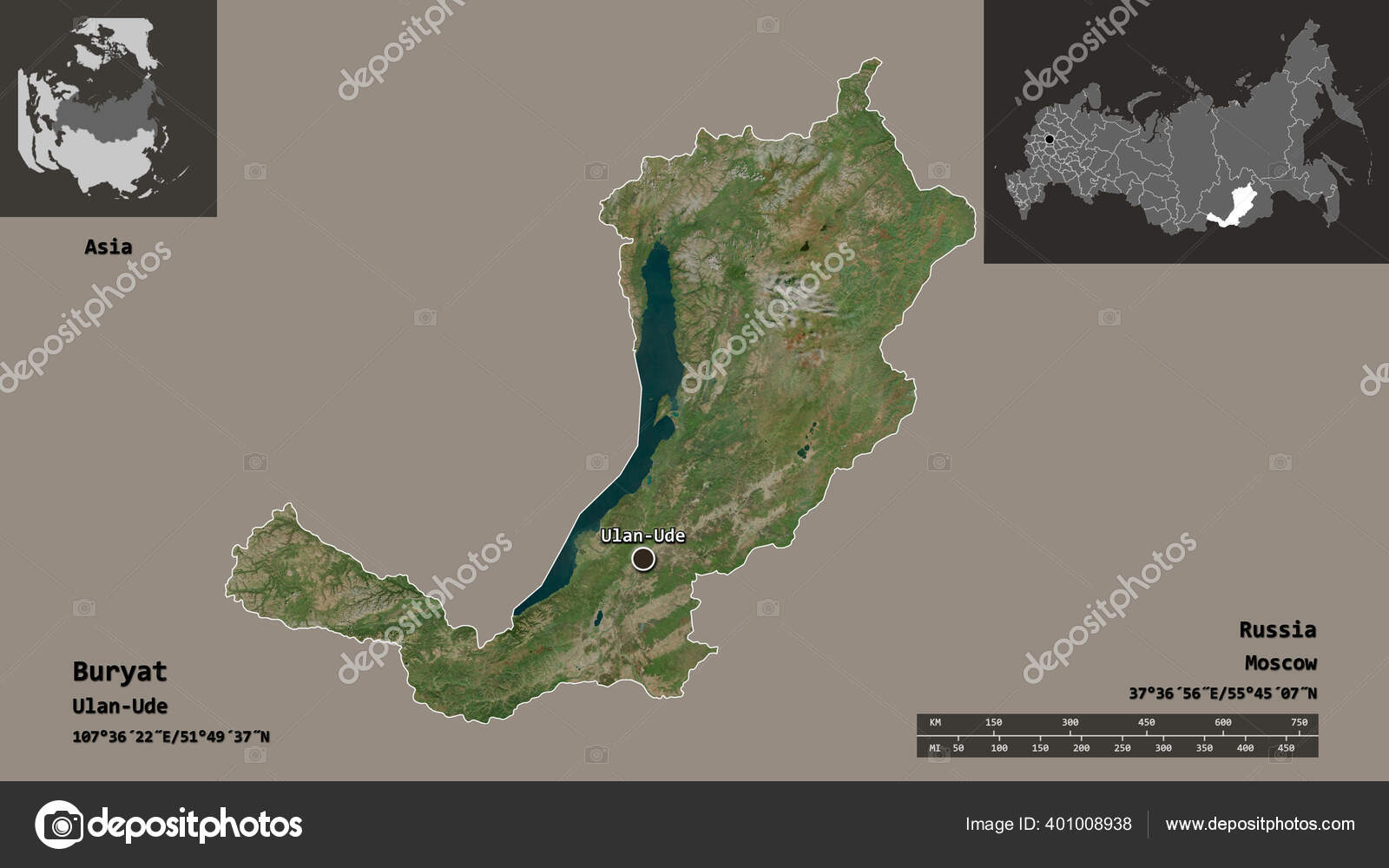 Map Of Republic Of Buryatia